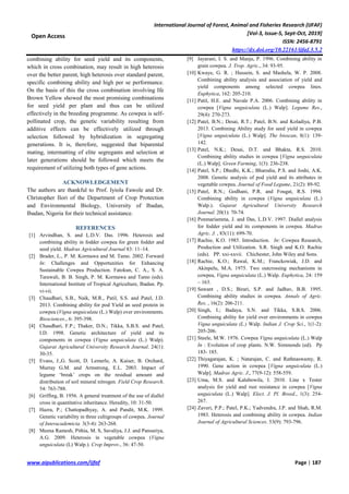 Diallel Analysis of Cowpea Cultivar Ife Brown and its Mutants | PDF