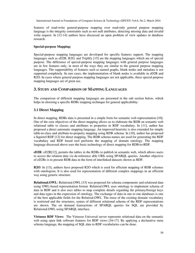 A REVIEW ON RDB TO RDF MAPPING FOR SEMANTIC WEB | PDF | Databases | Computer Software and ...