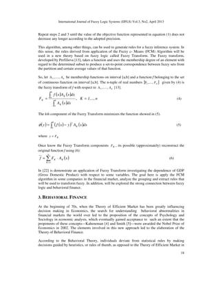 PREDICTIVE EVALUATION OF THE STOCK PORTFOLIO PERFORMANCE USING FUZZY CMEANS ALGORITHM AND FUZZY ...