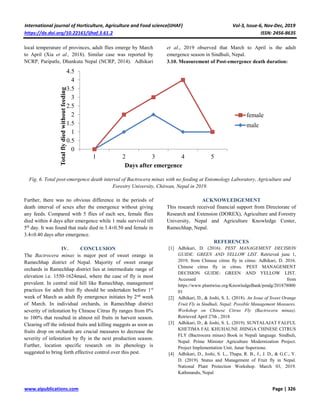 Assessment of Pest Severity and Biological Parameters of Bactrocera ...