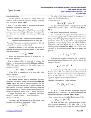 Examining the spatial distribution pattern and optimum sample size for ...