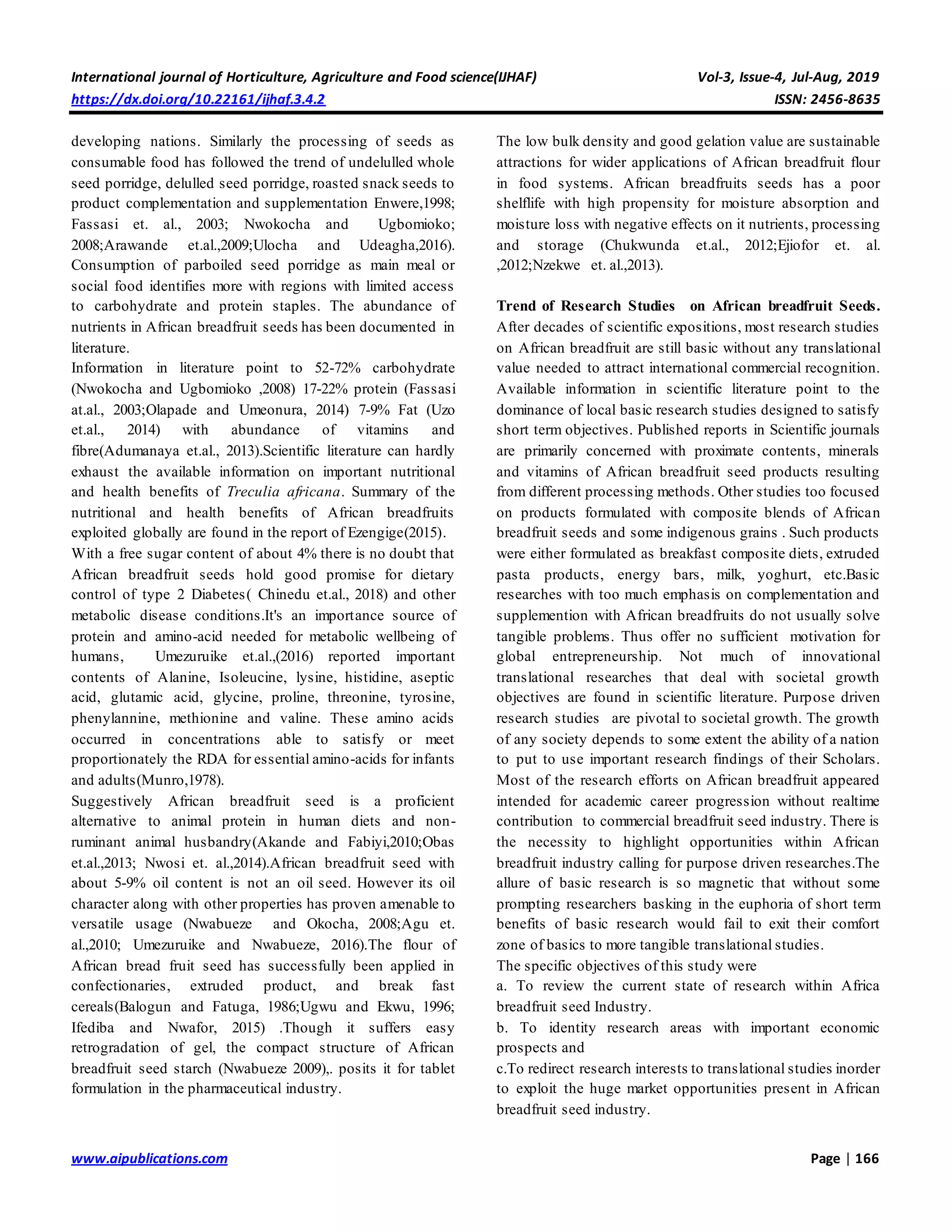 Breadfruit Research and opportunities for Future Commercial Development ...