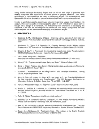 The Use of Java Swing’s Components to Develop a Widget | PDF ...