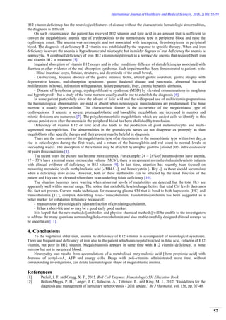 Anemia by Vitamin B12 and Latent Iron Deficiency | PDF