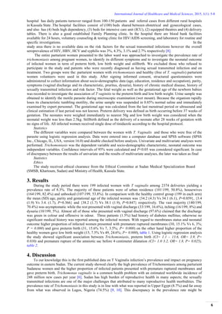 Trichomonas Vaginalis among Parturient Sudanese women in Kassala ...