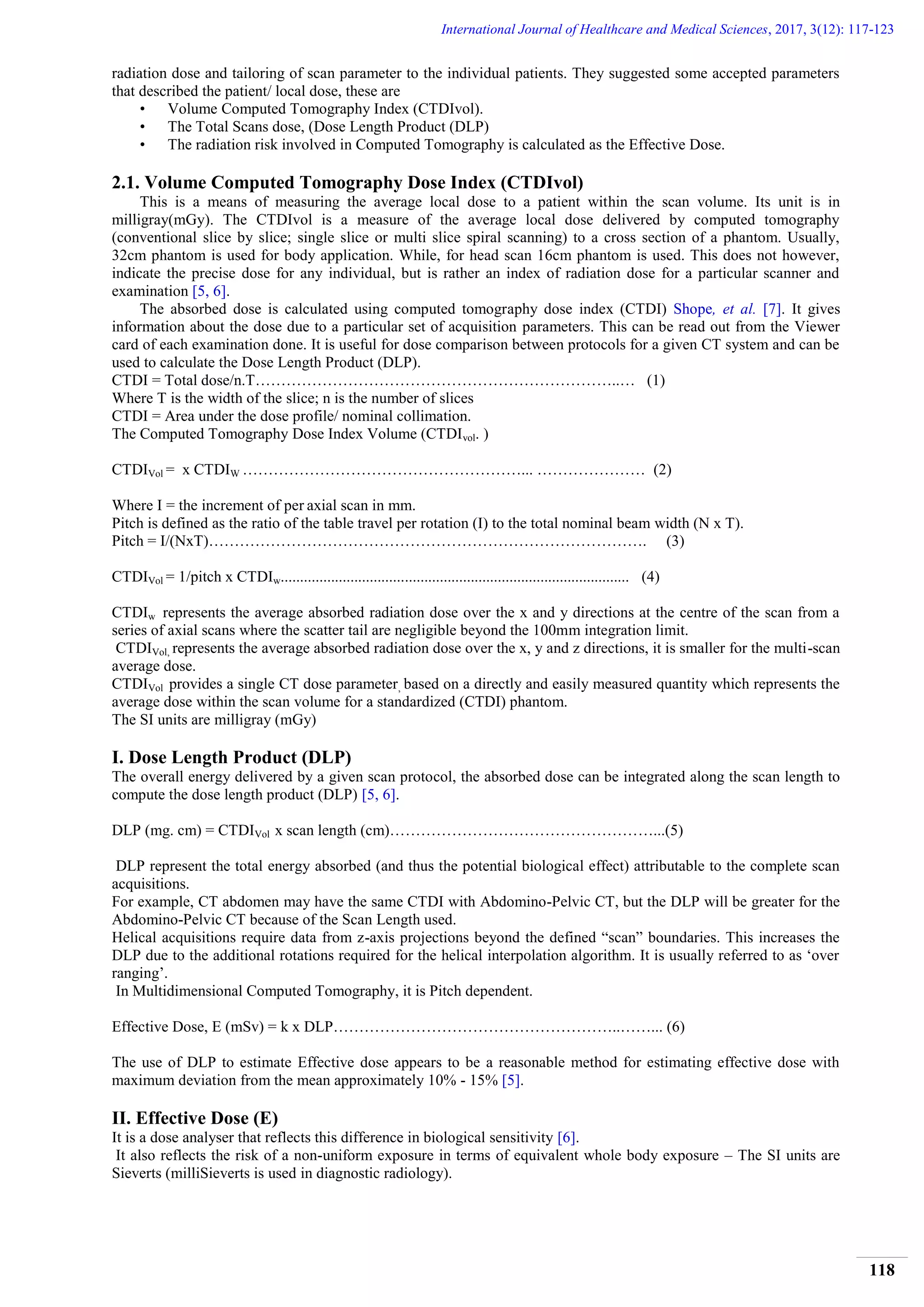 Effective Dose of Computed Tomography (CT) Chest and Abdomen-Pelvis in ...