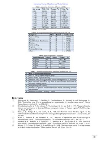 Nasopharyngeal Carcinoma: Profile, Challenges and 5-Year Outcome in a Nigerian Tertiary Hospital ...