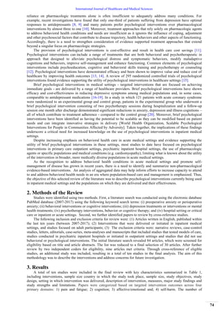 Psychological Interventions in Inpatient Medical Settings: A Brief Review | PDF