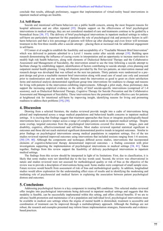 Psychological Interventions in Inpatient Medical Settings: A Brief Review | PDF