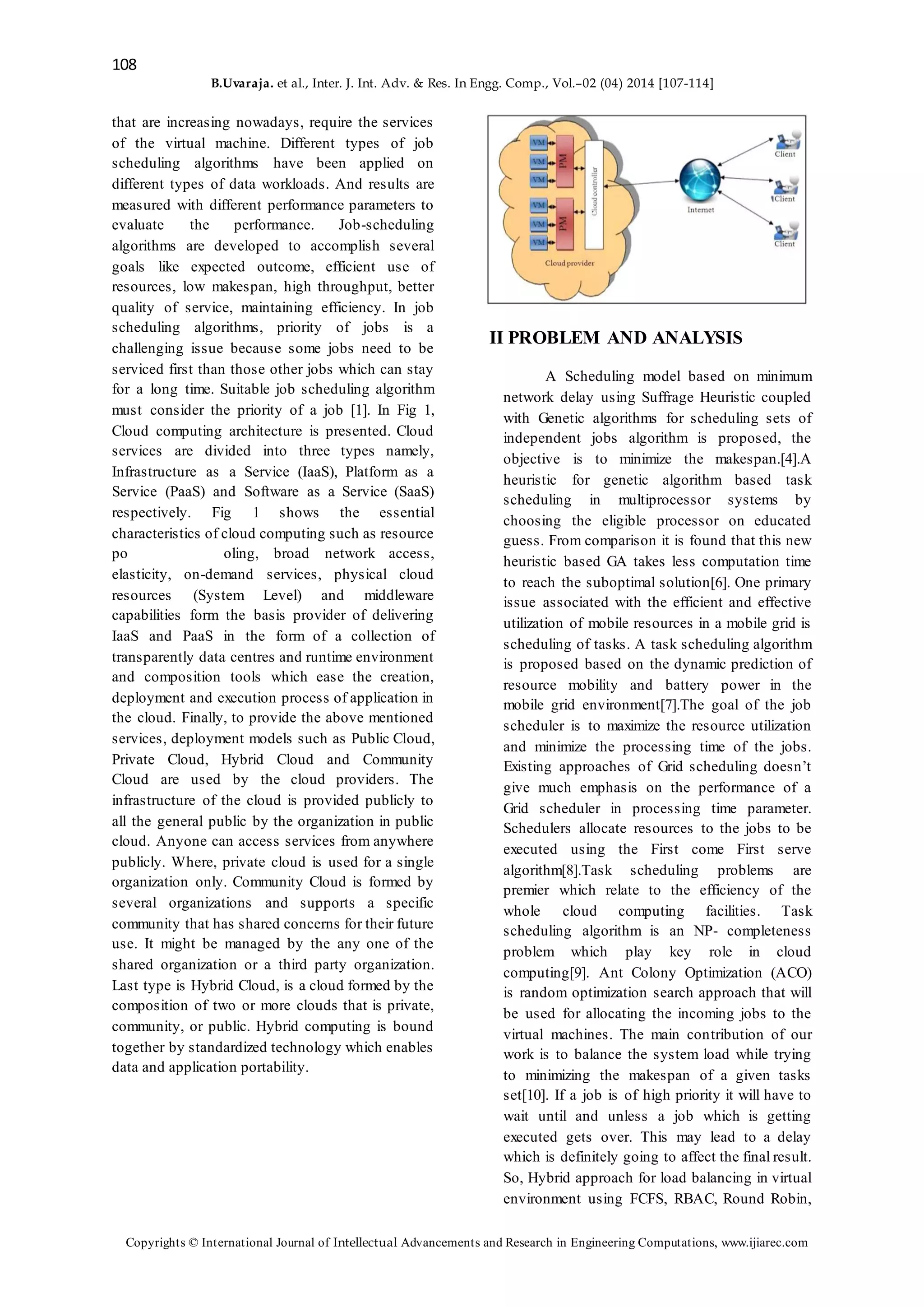 A STUDY ON JOB SCHEDULING IN CLOUD ENVIRONMENT | PDF | Cloud Computing | Internet