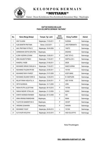 Ijin operasional kober mutiara | DOC