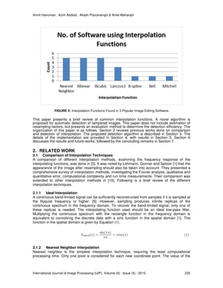 A Novel Approach To Detection and Evaluation of Resampled Tampered Images | PDF | Photo Editing ...