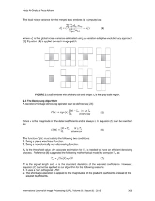 Denoising Process Based on Arbitrarily Shaped Windows | PDF