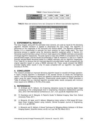 Denoising Process Based on Arbitrarily Shaped Windows | PDF