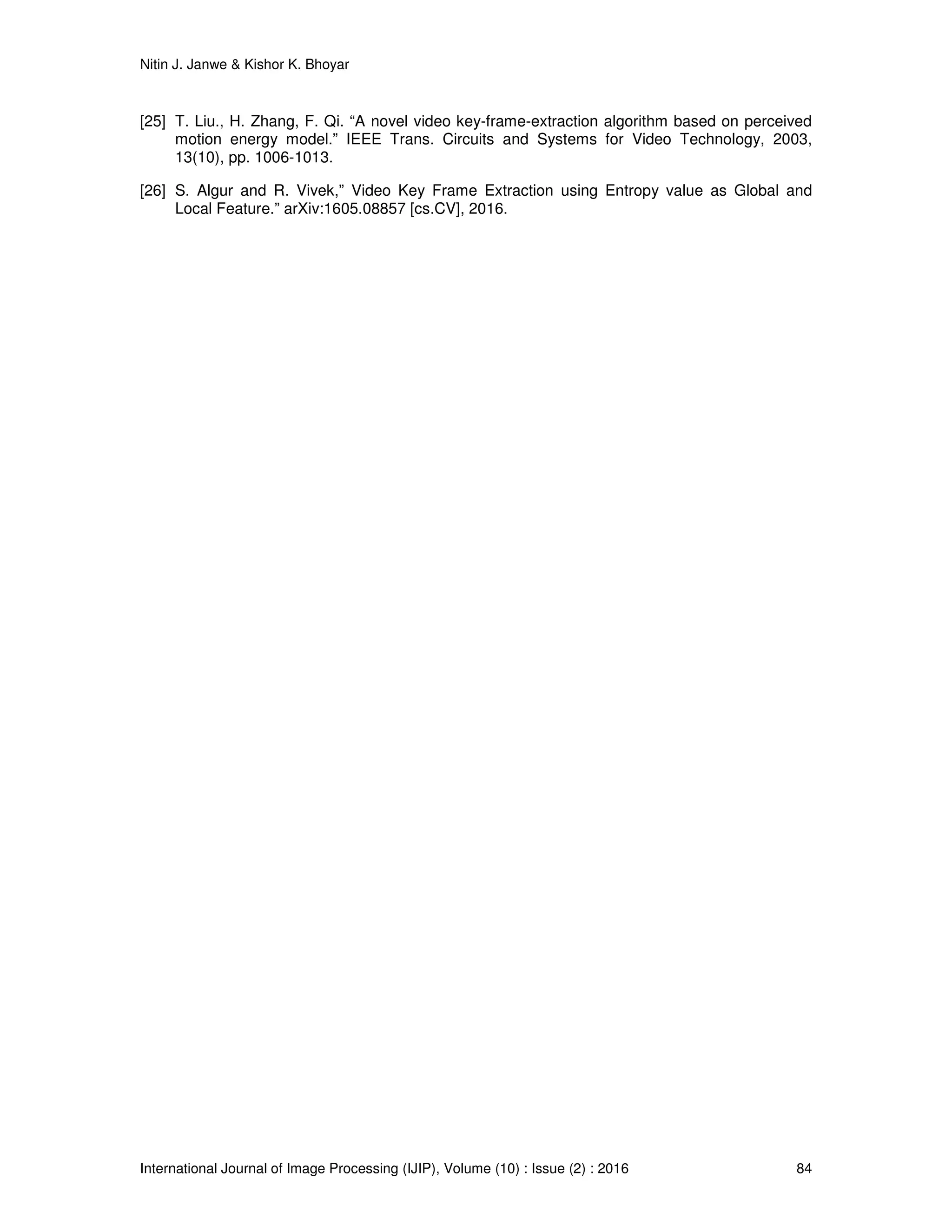 Video Key-Frame Extraction using Unsupervised Clustering and Mutual Comparison | PDF