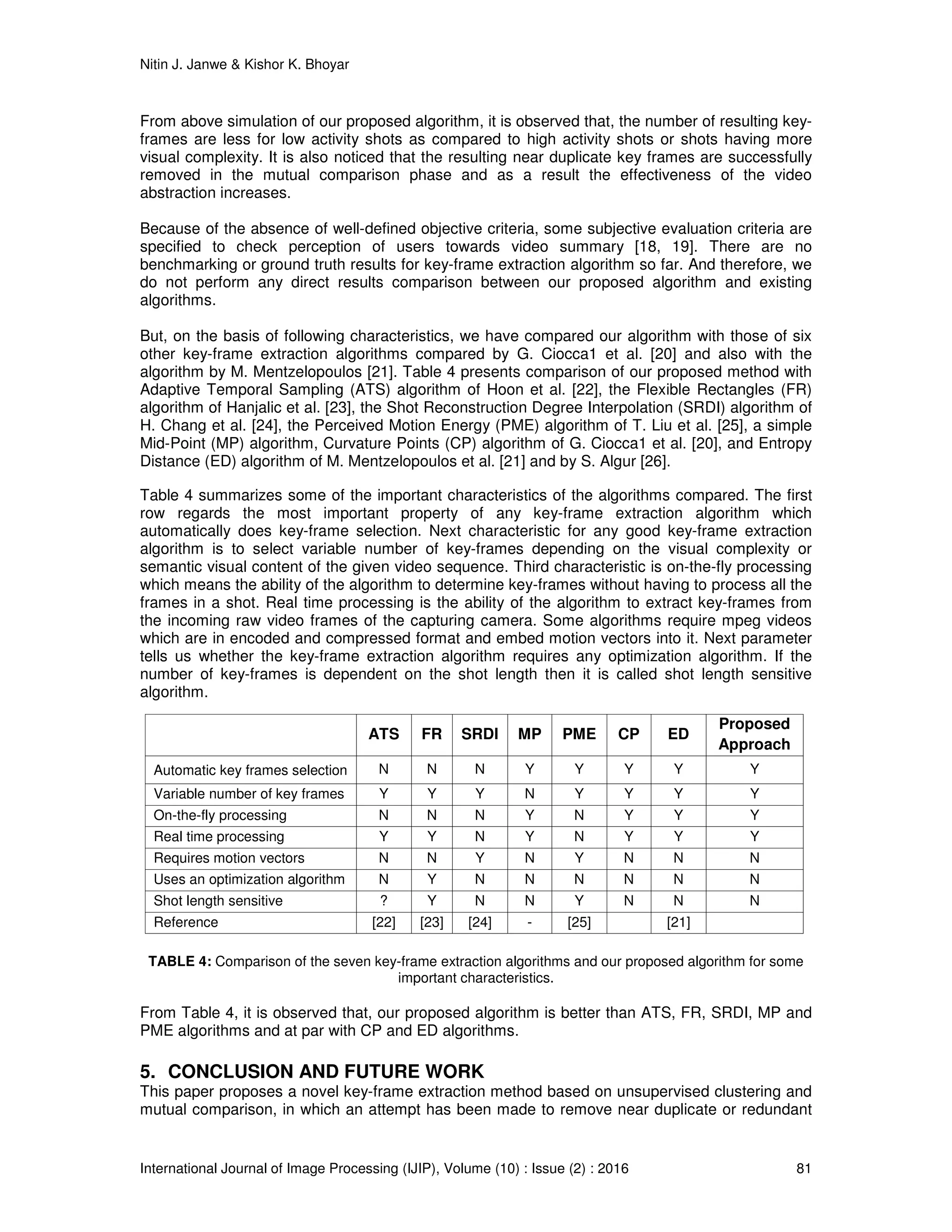 Video Key-Frame Extraction using Unsupervised Clustering and Mutual Comparison | PDF