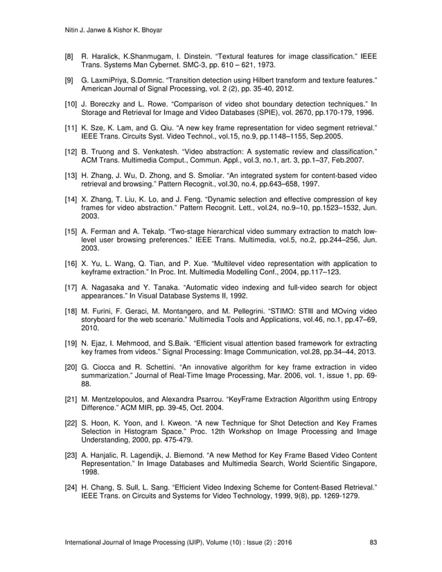 Video Key-Frame Extraction using Unsupervised Clustering and Mutual Comparison | PDF