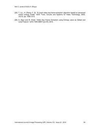 Video Key-Frame Extraction using Unsupervised Clustering and Mutual Comparison | PDF