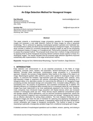 An Edge Detection Method for Hexagonal Images | PDF