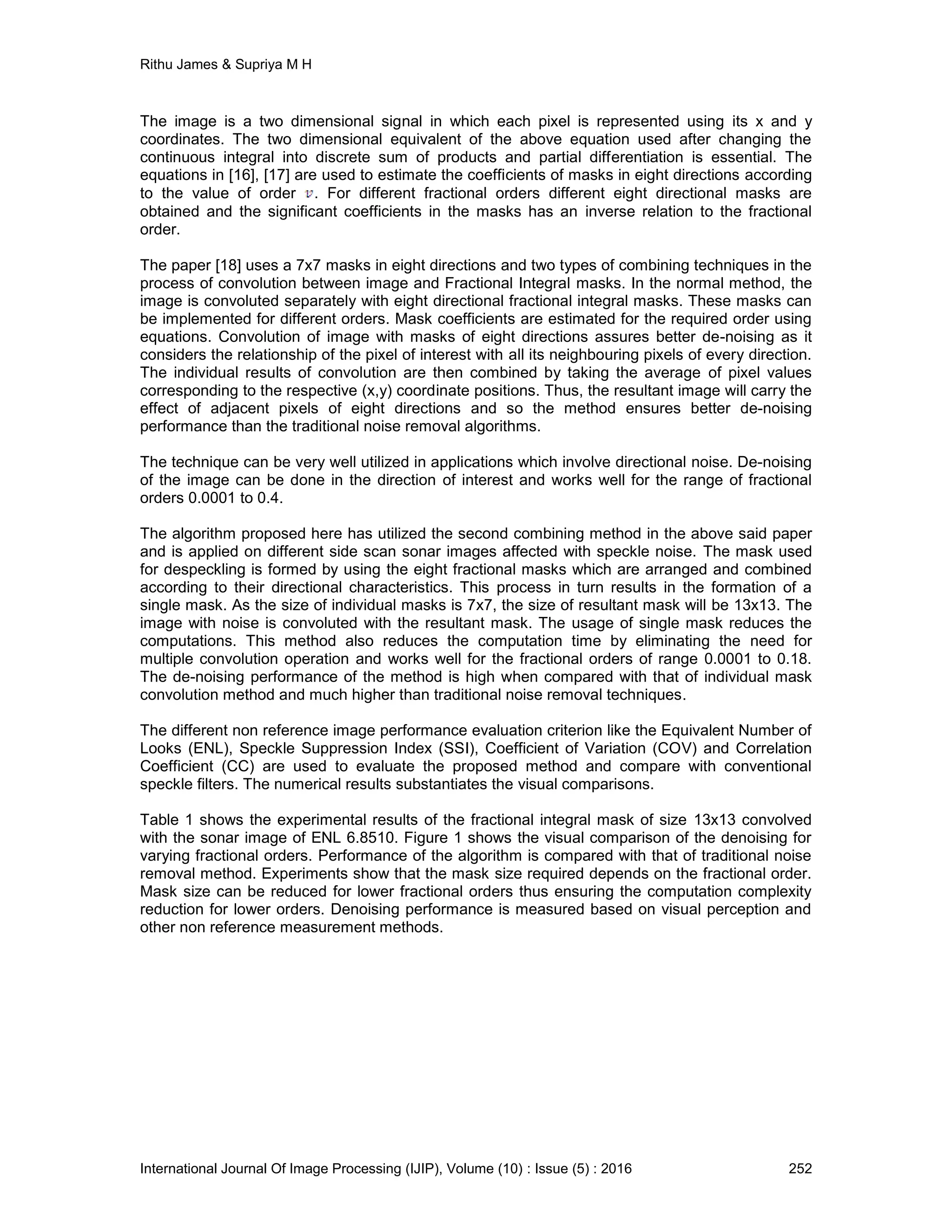Computationally Efficient Methods For Sonar Image Denoising Using