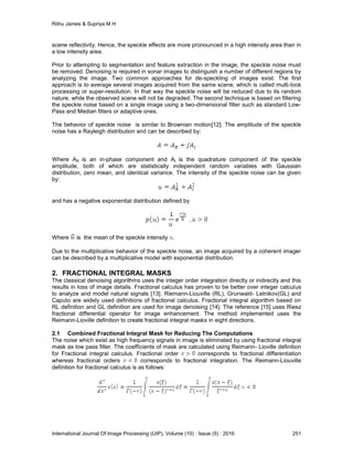 Computationally Efficient Methods for Sonar Image Denoising using Fractional Mask | PDF