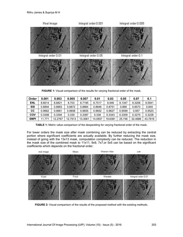 Computationally Efficient Methods for Sonar Image Denoising using Fractional Mask | PDF