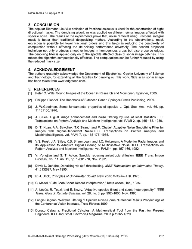 Computationally Efficient Methods for Sonar Image Denoising using Fractional Mask | PDF