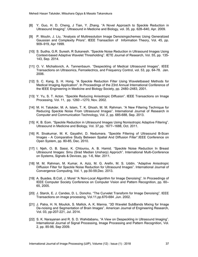 New Noise Reduction Technique for Medical Ultrasound Imaging using ...