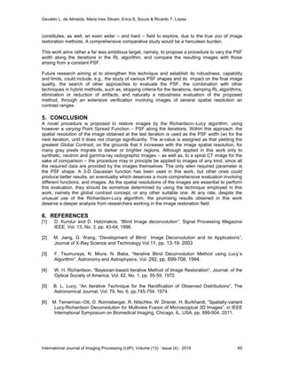 A Richardson-Lucy Algorithm Using a Varying Point Spread Function Along the Iterations | PDF ...