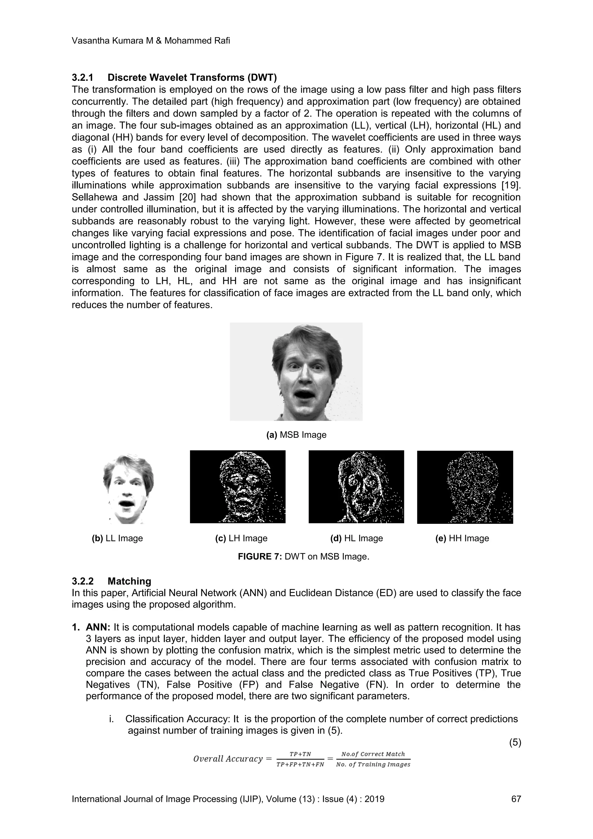 MSB based Face Recognition Using Compression and Dual Matching Techniques | PDF