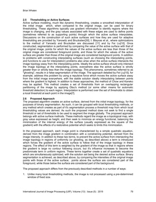 Adaptive Thresholding Using Quadratic Cost Functions | PDF