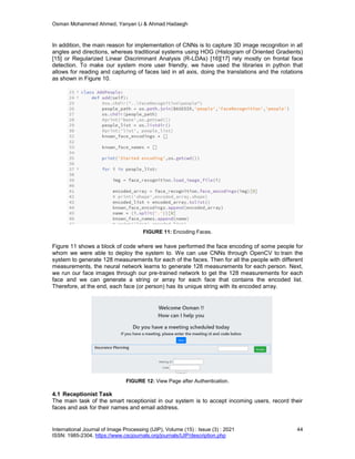 A Smart Receptionist Implementing Facial Recognition and Voice Interaction | PDF