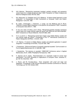 One-Sample Face Recognition Using HMM Model of Fiducial Areas | PDF