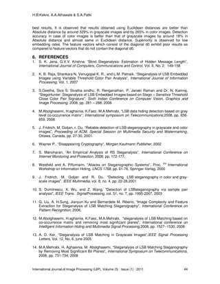 Steganalysis of LSB Embedded Images Using Gray Level Co-Occurrence Matrix | PDF