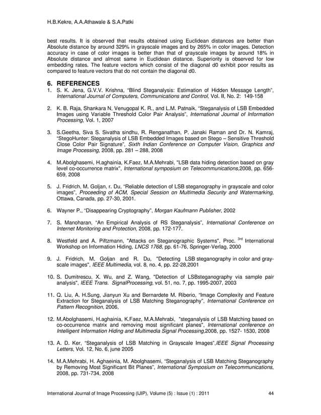 Steganalysis of LSB Embedded Images Using Gray Level Co-Occurrence Matrix | PDF