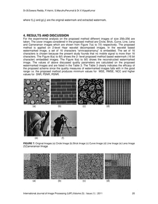 A New Wavelet based Digital Watermarking Method for Authenticated Mobile Signals | PDF
