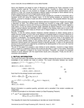 Corner Detection Using Mutual Information | PDF
