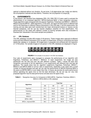A New Method Based on MDA to Enhance the Face Recognition Performance | PDF