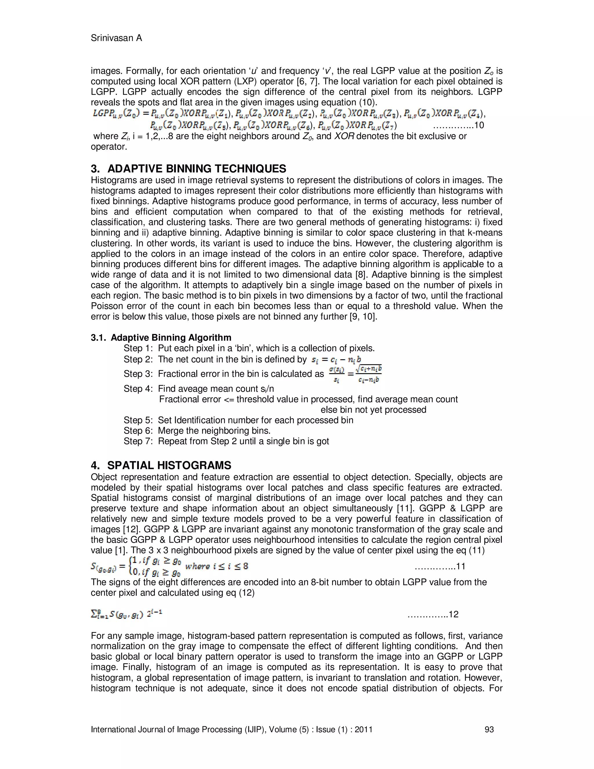 Histogram Gabor Phase Pattern And Adaptive Binning Technique In Feature