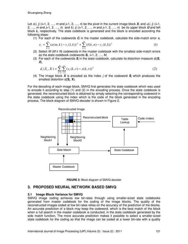 Side Match Vector Quantizers Using Neural Network Based Variance Predictor For Image Coding Pdf 9671