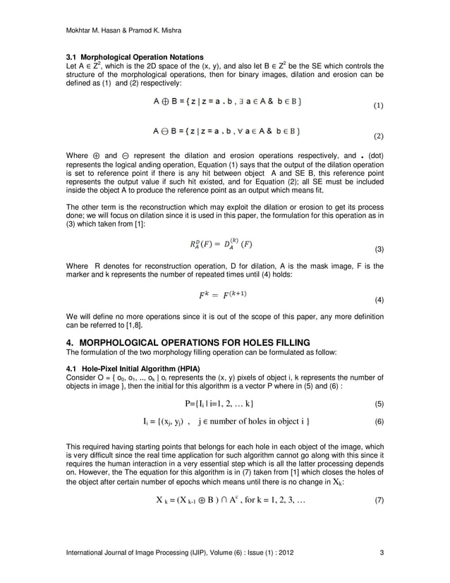 Improving Morphology Operation for 2D Hole Filling Algorithm | PDF ...