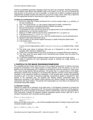 Image Restoration Using Particle Filters By Improving The Scale Of Texture With MRF | PDF