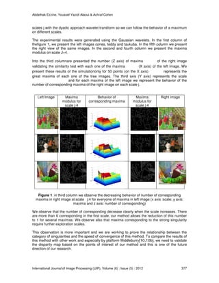 Adaptive Multiscale Stereo Images Matching Based on Wavelet Transform Modulus Maxima | PDF