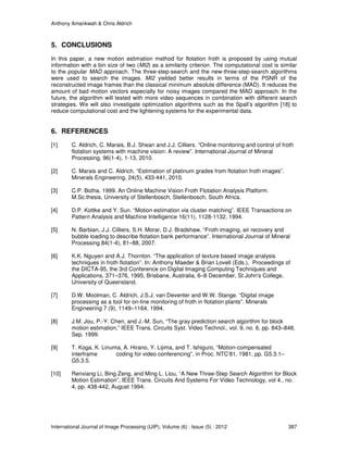 Robust Block-Matching Motion Estimation of Flotation Froth Using Mutual Information | PDF