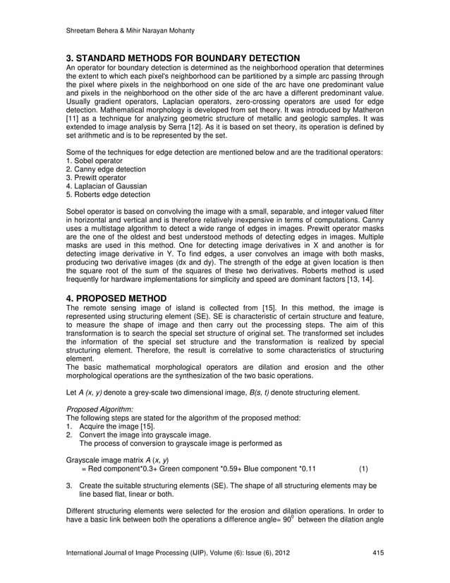 Land Boundary Detection of an Island using improved Morphological ...