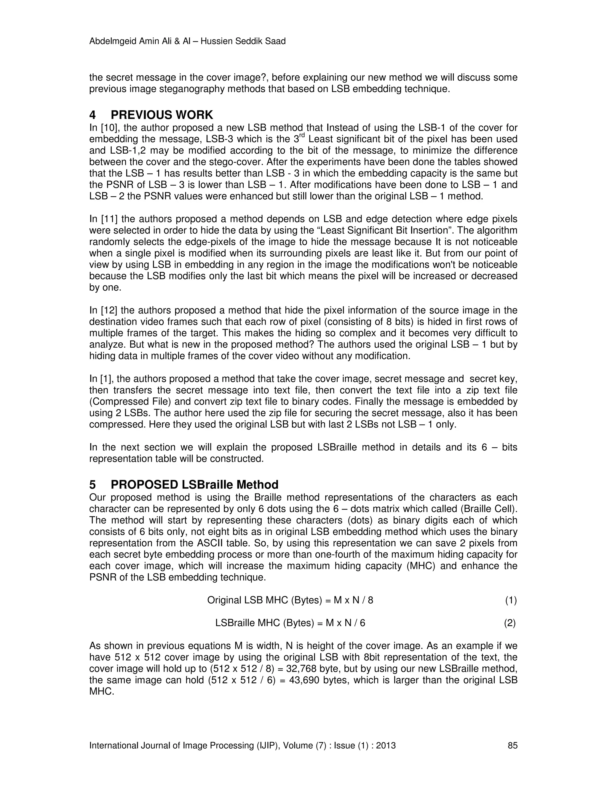 Image Steganography Technique By Using Braille Method of Blind People ...
