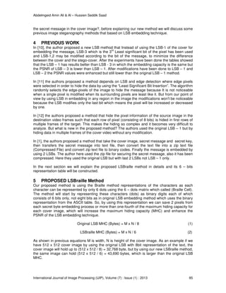 Image Steganography Technique By Using Braille Method of Blind People (LSBraille) | PDF