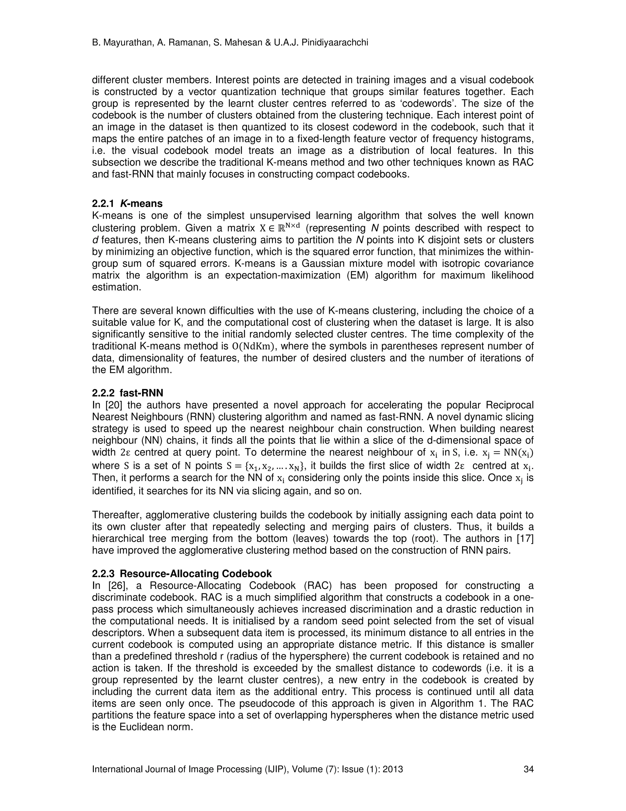 Speeded-up and Compact Visual Codebook for Object Recognition | PDF