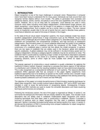 Speeded-up and Compact Visual Codebook for Object Recognition | PDF