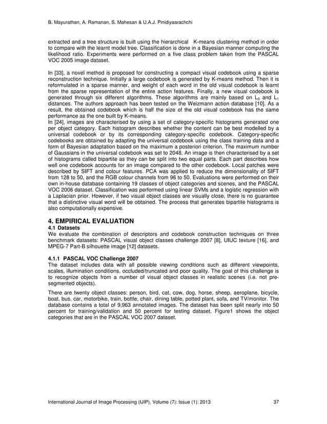 Speeded-up and Compact Visual Codebook for Object Recognition | PDF